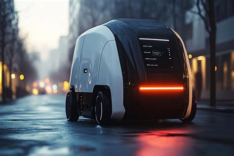 Autonomous Delivery Pod With Sleek Modular Design Premium Ai Generated Image
