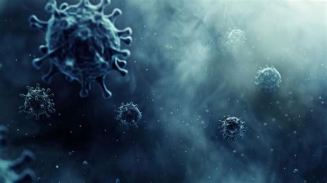 Premium Photo Group Of Floating Germs Airborne Particles Spreading In The Atmosphere