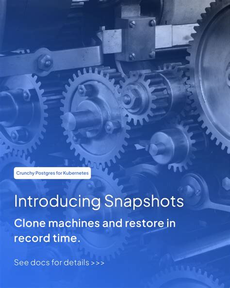 crunchy postgres for kubernetes now has support for snapshots📸