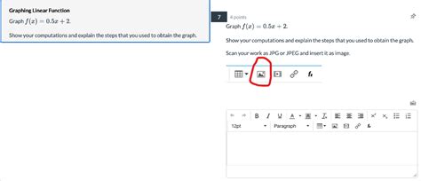 solved graphing linear function graph f a 0 5x 2 7 4