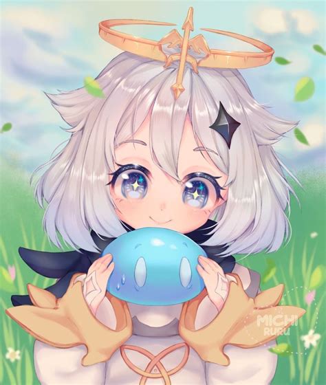 Paimon Fan Art By Michiruru On Deviantart Art Cartoon Art Art Prints