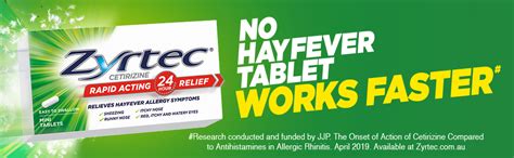 Buy Zyrtec Rapid Acting Antihistamine Allergy And Hayfever Mini Tablets