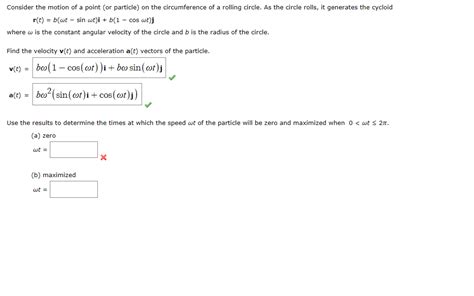 Solved Consider The Motion Of A Point Or Particle On The Chegg