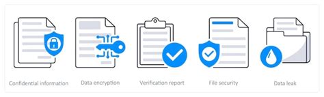 Premium Vector A Set Of 5 Security Icons As Confidential Information