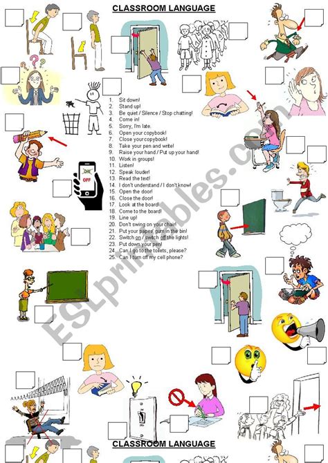 Classroom Language Esl Worksheet By Juladrian