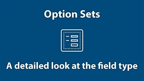 D365 Option Sets Dropdown Picklist Select Youtube