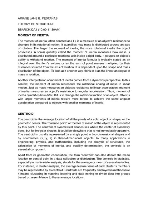 Theory Of Structure Pdf Rotation Around A Fixed Axis Motion Physics