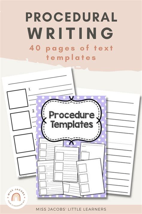 Procedural Text Writing Templates Default Title Miss Jacobs Babe Learners Procedural