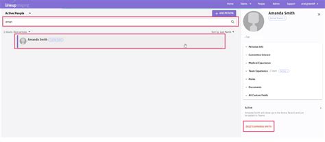 How To Delete A Person Lineup