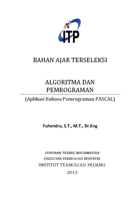 algoritma dan pemograman bahan ajar terseleksi algoritma dan