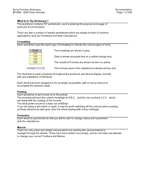 excel formulae pdf array data structure matrix mathematics