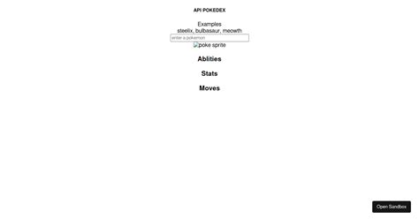 Pokemonapi Codesandbox