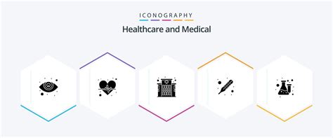 medical 25 glyph icon pack including test lab clinic flask thermometer 17282132 vector art