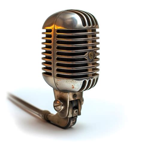 Premium Photo Vintage Classic Microphone On A White Background