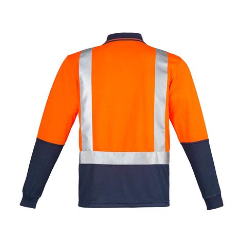Syzmik Hi Vis Spliced Taped Long Sleeve Polo Shirt Active Safety