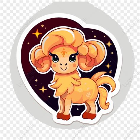 별 모양의 귀여운 천칭 자리 만화 일러스트 스티커 벡터상표양자리 Png 일러스트 무료 다운로드 Lovepik