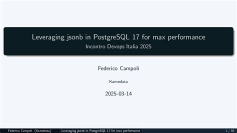 leveraging postgresql 17 s jsonb for enhanced data modeling and performance speaker deck