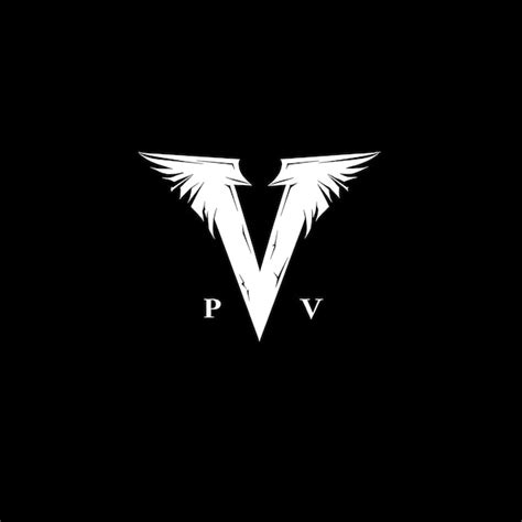 黑色和白色的标志与翅膀和翅膀 Premium Ai Generated Image