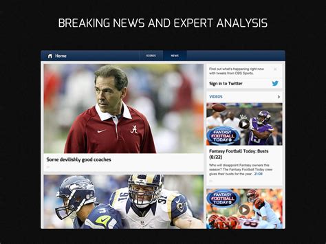 CBS Sports App Gets Football GameTracker Power Rankings Stat Leaders IClarified