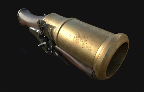3d Model Hand Mortar Bombard Vr Ar Low Poly Cgtrader