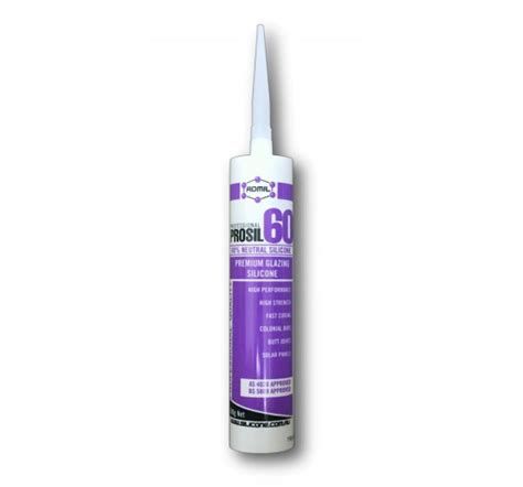 Admil Prosil 60 High Performance Neutral Cure Silicone Sealant Translucent Glass Tools