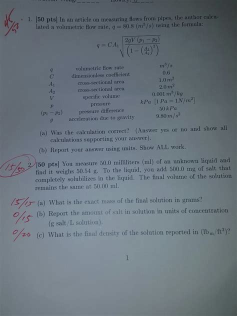 Solved Pts In An Article On Measuring Flows From Chegg Com