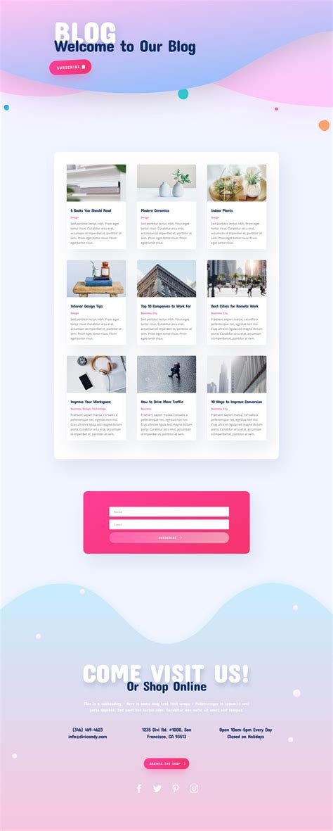 Get A Free Candy Shop Layout Pack For Divi Ask The Egghead Inc