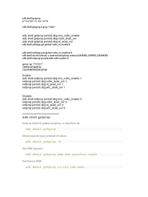 Adb Shell Getprop Pdf