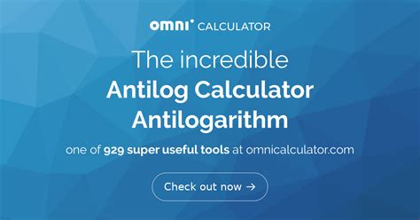 Antilog Calculator Antilogarithm Omni