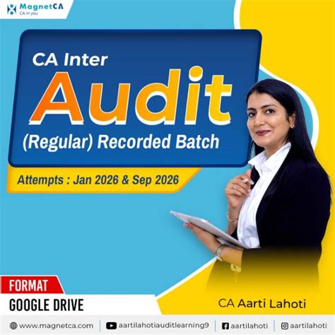 Magnetca Ca Cfa And Cma Online Coaching Expert Faculty And Career Guidance Ca Inter Audit 2nd