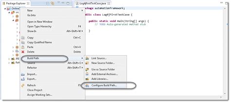 Steps To Add Log4j Jars To Eclipse Ide For Selenium Webdriver