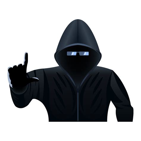 Hacker Hooded Man Cartoon Isolated White Background 5642325 Vector Art At Vecteezy
