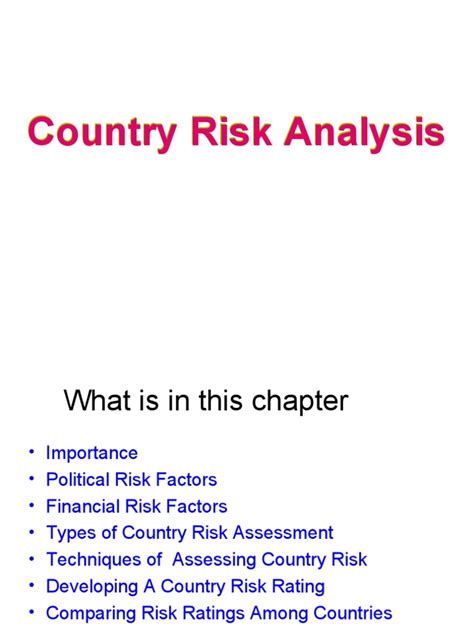 Country Risk Analysis Pdf Capital Budgeting Risk