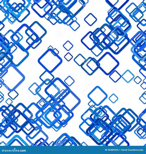 Blue Seamless Square Pattern Background Vector Illustration From Diagonal Squares Stock Vector