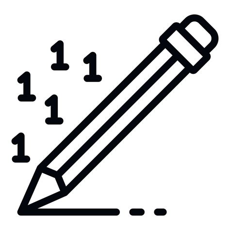 Pen Writing Money Report Icon Outline Style 15373873 Vector Art At