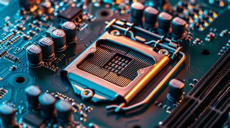 Premium Photo Closeup Of A Computer Motherboard With An Empty Cpu Socket