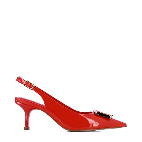 Patent Slingback Heel Red Europa Art