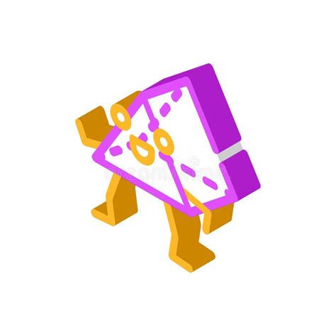 Prism Geometric Shape Character Isometric Icon Vector Illustration