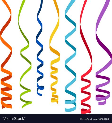 Colorful Ribbons For Decoration Royalty Free Vector Image