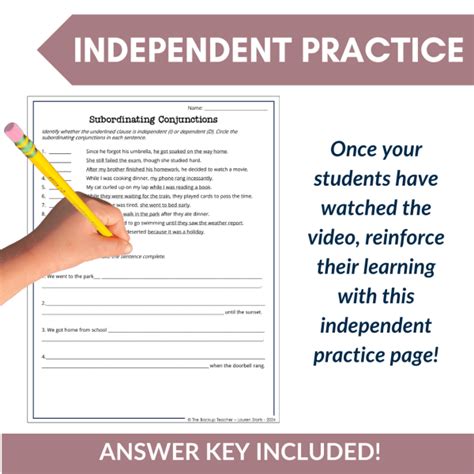 Subordinating Conjunctions Independent And Dependent Clauses Grammar