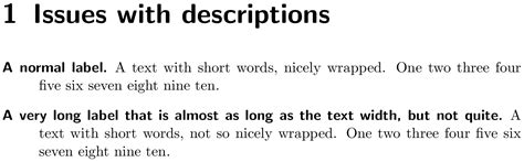 Wrong Line Break In Description Environment After A Long Label Tex Latex Stack Exchange