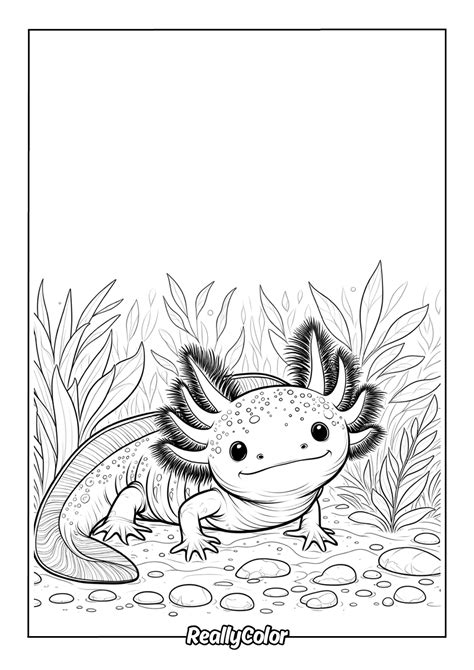 Free Printable Axolotl Coloring Pages