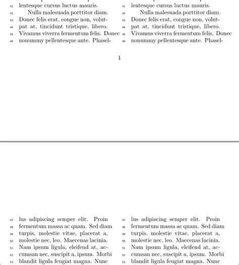 Pdftex How Can You Correctly Combine Lineno And Paracol Tex