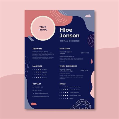 Premium Vector Abstract Cv Template
