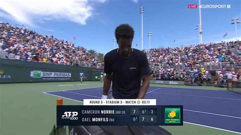 Tennis Indian Wells Victoire De Gaël Monfils Qualifié Pour Les 8e De Finale Stars Actu