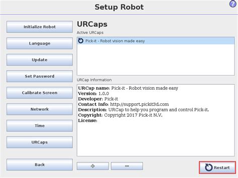 urcap installation and setup — pickit 3 1 documentation