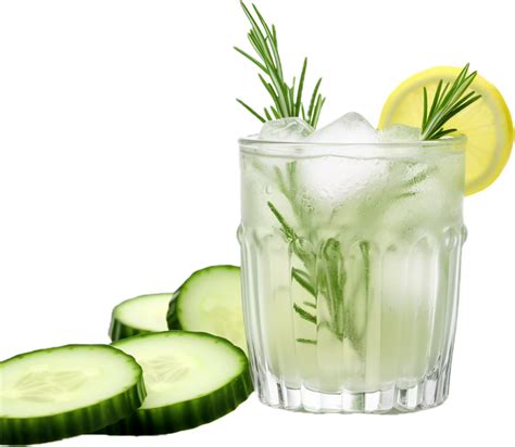 Ai Generated Cucumber Lemonade With Rosemary And Ice Png 38066869 Png