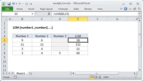 Cómo Utilizar La Función Excel Lcm