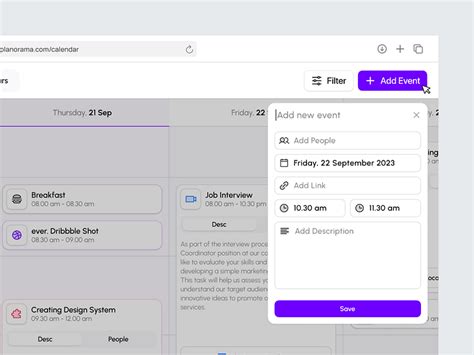 Add Event And Select Date Calendar Dashboard By Bayu Sasmita🍃 For