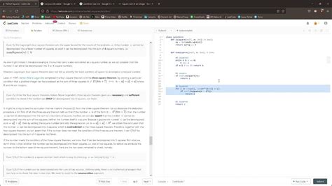 Leetcode 279 Perfect Squares Solution Time Complexity Youtube